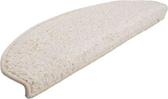 vidaXL Stufenmatten 10 Stk. 65x21x4 cm Weiß Halbrund Groß Vidaxl