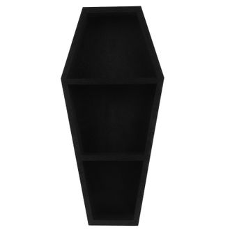 NUOBESTY Gothic Sarg Regal aus Holz Wand Tischregal Stabiles Dekoratives Coffin Shelf für Wohnzimmer und Kinderzimmer Einzigartiges Organizer Möbelstück für Ke