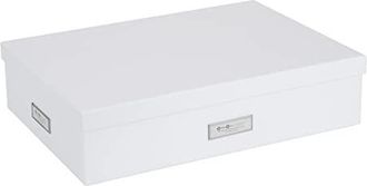 Bigso Box of Sweden BIGSO JAKOB Sortierkasten mit 12 Fächern - Aufbewahrungsbox mit Deckel und Griff für Accessoires, Bürobedarf, Kosmetik usw. - Fächerbox aus Faserplatt