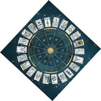 Generico Tarot-Leseteppich | Forvador | quadratischer Lesestuch aus Flanel-Tarot für Oracle-Karten (M, 50 x 50 cm) | Decke aus metaphysischer Astrologie