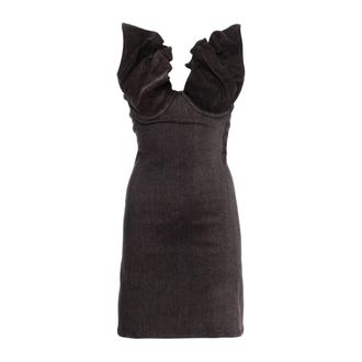 Y / Project Schwarzes Denim Sweetheart Kleid - - Dresses - Damen - Schwarzk - S