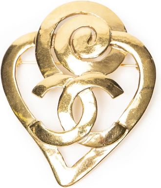 Chanel Crossbody Bags - Spiral Heart CC Brooch - Gr. unisize - in Gold - f&uuml;r Damen