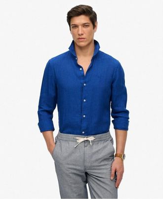 Superdry Chemise en lin &agrave; manches longues Sd Emb Vacation