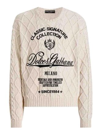 Dolce & Gabbana Pull Col Rond - Beige