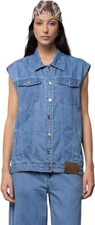 Kaos Kaos, Femme, Vestes, Bleu, Taille: 38 FR Sp6Mp004-3019 Vest