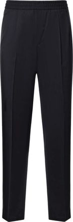 Ermenegildo Zegna Pantalon en laine m&eacute;lang&eacute;e - Homme - Pantalons - Bleu - Taille: M