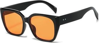 Generic Lunettes De Soleil Carr&eacute;es For Hommes Et Femmes, Monture Large, For Les Sports Plein Air(Orange)