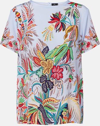Etro Top Paisley en soie &agrave; imprim&eacute;