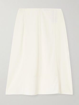 Jil Sander Jupe Midi En Jersey - Blanc cassé