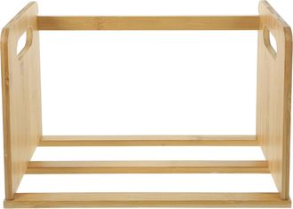 NUOBESTY Toyvian Massivholz Schallplattenregal Desktop Vinyl Record Storage Organizer Multifunktionales CD Buchregal Robustes Kratzfestes Holz Kompakt f&uuml;r Schr