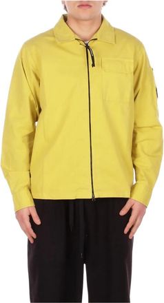 C.P. Company C.p. Company, Homme, Vestes, Jaune, Taille: M Front Logo Jacket