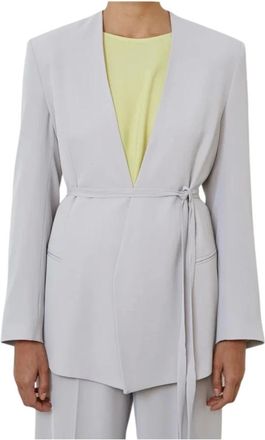 Meimeij Femme, Vestes, Gris, Taille: 40 FR Giacca over cintura