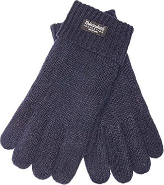 Eem Fashion EEM gants tricotés pour femme, laine douce, doublure thermique Thinsulate, bleu marine L/XL
