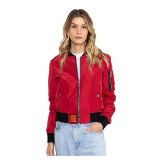 Bombers Original Femme, Vestes, Rouge, Taille: 42 FR Bomber Jacket