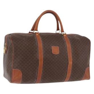 Celine Pre-owned Vintage Canvas Boston Bag - Femme - Pre-owned - Brun - Taille: ONE Size