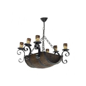 Fabrilamp Lampe-tonneau de plafond. 6 lumi&egrave;res. Dimensions (66x39cm)