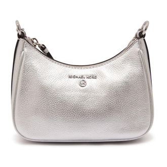 Michael Kors Jet Set Charm Small Metallic Leather Pochette - - Bags - Damen - Grau - ONE SIZE