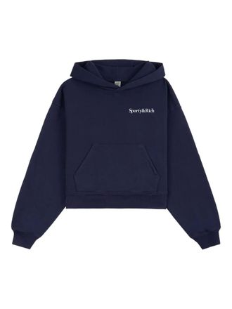 Sporty & Rich Hoodie mit Logo-Print - Blau