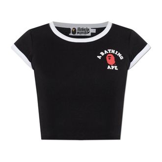 A Bathing Ape A Bathing Ape, Femme, Tops, Noir, Taille: 40 FR Logo Top
