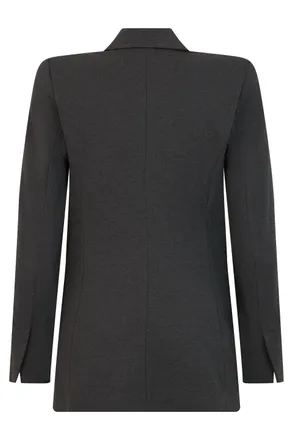 Pinko Womens Double-Breasted Jacket Crow Grey Viscose Blazers