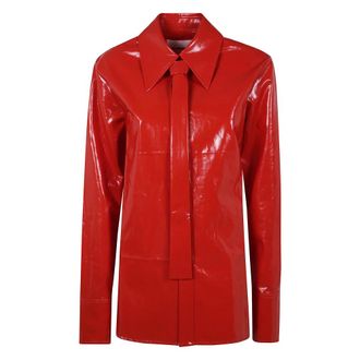 Jil Sander Femme, Chemises, Rouge, Taille: 36 FR Chemise Élégante avec Cravate