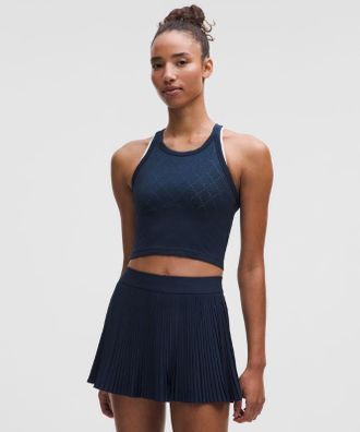 lululemon Débardeur court Swiftly Tech à col rond 2.0 pour Femmes - Bleu - Taille 10