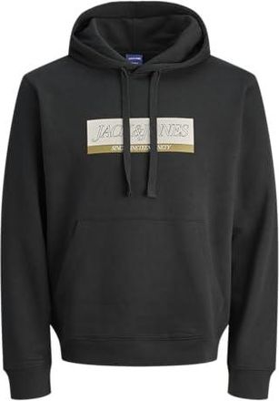 Jack & Jones Hood Jorinwood Block Branding Sweat à Capuche, Noir, XL Homme