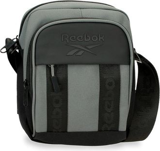 Reebok Baltimore Umhängetasche, groß, grau, 22 x 27 x 10 cm, Polyester, von Joumma Bags