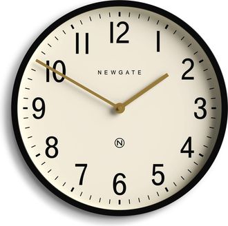 Newgate Watches Universal wanduhr | Große Moderne Klassische Uhr aus Metall | 43cm | Tiefes gehäuse in mattem schwarz | Arabische Zahlen | Mid Century Stil für küche,