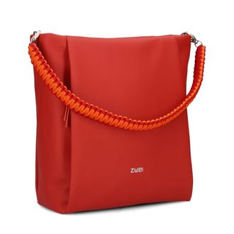 zwei Damen Shopper Yuna YU120 elegante Schultertasche 7 Liter geflochtener Schultergurt, hochwertiges Kunstleder inkl. langem Schultergurt als Umh&auml;ngetasch