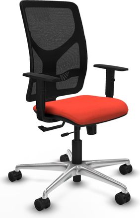 Piqueras y Crespo B&uuml;rostuhl mit 1D-Armlehnen, h&ouml;henverstellbare Lendenwirbelst&uuml;tze, ausgestattet mit Syncro/Traslack und Schneideschaum, mit Rollen von 65 mm, Nylon, Sc