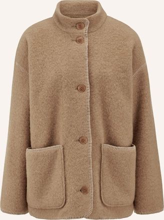 Hessnatur Hessnatur Hessnatur Wollfleece Jacke Boho Oversize Aus Reiner Bio-Merinowolle braun