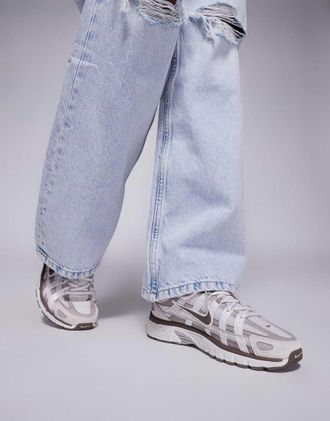 Nike P-6000 - Baskets - Blanc et marron