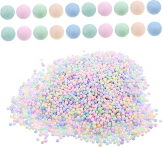 SOLUSTRE Bunte Schaumstoffkügelchen für Geschenkbox Füllung Valentinstag Goodie Bags Deko Basteln Leichte Sichere Perlen für DIY Partys Vasendeko
