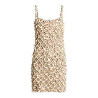 Balmain Netzkleid mit Muscheln - - Dresses - Damen - Beige - M