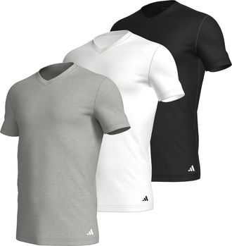 adidas Herren Unterwäsche V Neck Shirt (3PK) - Active Core Cotton