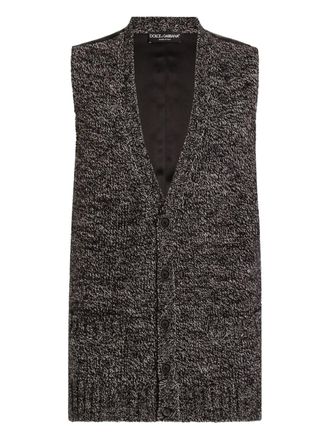 Dolce & Gabbana d&eacute;bardeur en maille &agrave; boutonni&egrave;re - Noir