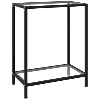 Les Tendances Table console Transparent 60x35x75 Verre tremp&eacute;