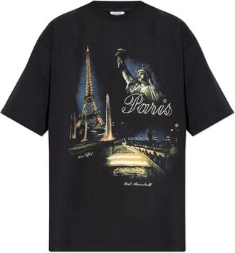 VETEMENTS Homme, Tops, Noir, Taille: XL T-shirt avec imprim&eacute;