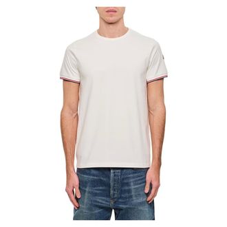 Moncler Homme, Tops, Blanc, Taille: XL Crew Neck T-Shirt