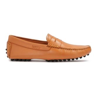 Kazar Orange glatte Leder Herren Mokassins - - Shoes - Herren - Orange - 40 EU