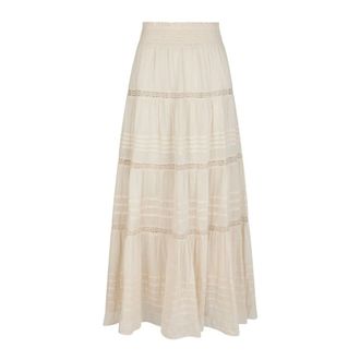 Neo Noir Ivory Voile Maxi Rock - - Skirts - Damen - Beige - M