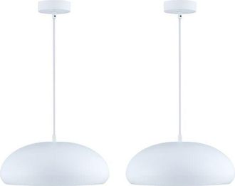 Konsimo Incendo 2er Set H&auml;ngelampen im modernen Stil, Wei&szlig; - Konsimo