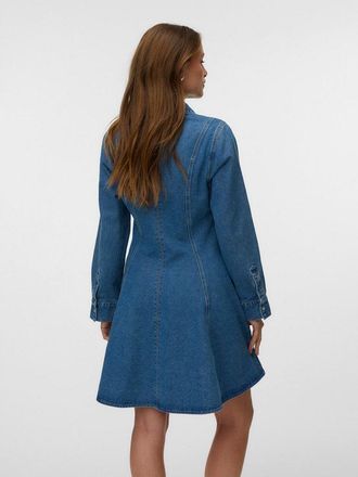 Vero Moda Jeanskleid VMJESSIE LS SHORT DENIM DRESS NOOS Baumwollmischung