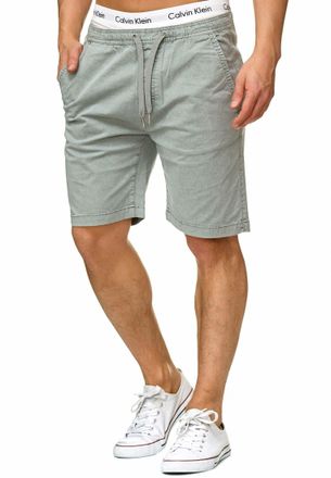 Indicode Herren Kelowna Chino Shorts mit 4 Taschen aus 98% Baumwolle | Bermuda Sommershorts f&uuml;r M&auml;nner Abyss XL