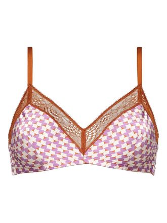 Eres Indie BH mit geometrischem Print - Violett