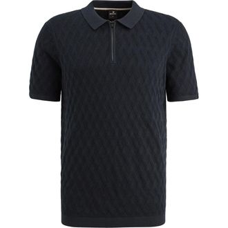 Vanguard Knitted Polo Half-Zip Marine