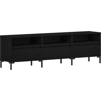 vidaXL Meuble tv Chêne noir 150 x 30 x 44.5 cm Bois dingénierie Vidaxl