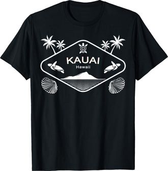 Cervera & Team Hawaii Kauai Hawaii Palmen Meeresschildkröte Urlaub Souvenir T-Shirt