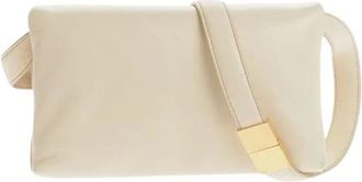 Marni Femme, Sacs, Beige, Taille: ONE Size D&eacute;tails Dor&eacute;s Sac Bandouli&egrave;re en Cuir